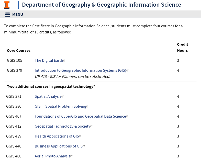 Preparing For GIS Careers at the University of Illinois